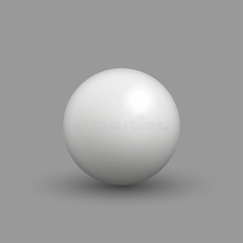 Vector Realistic White Blank Sphere on Grey Background Stock Vector ...