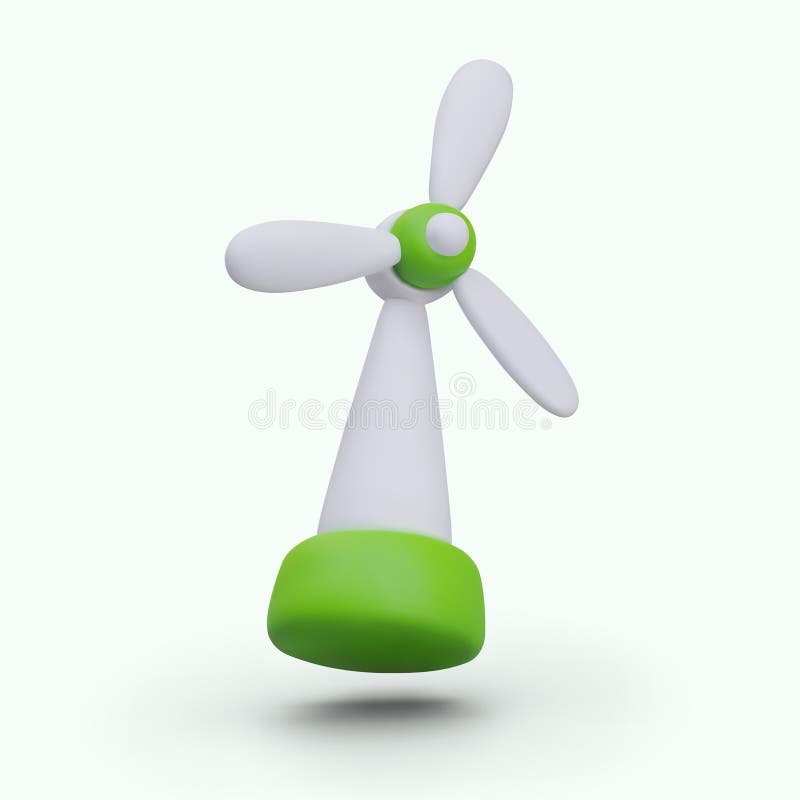 Vector Realistic Windmill. Processing Equipment for Wind Energy Stock ...
