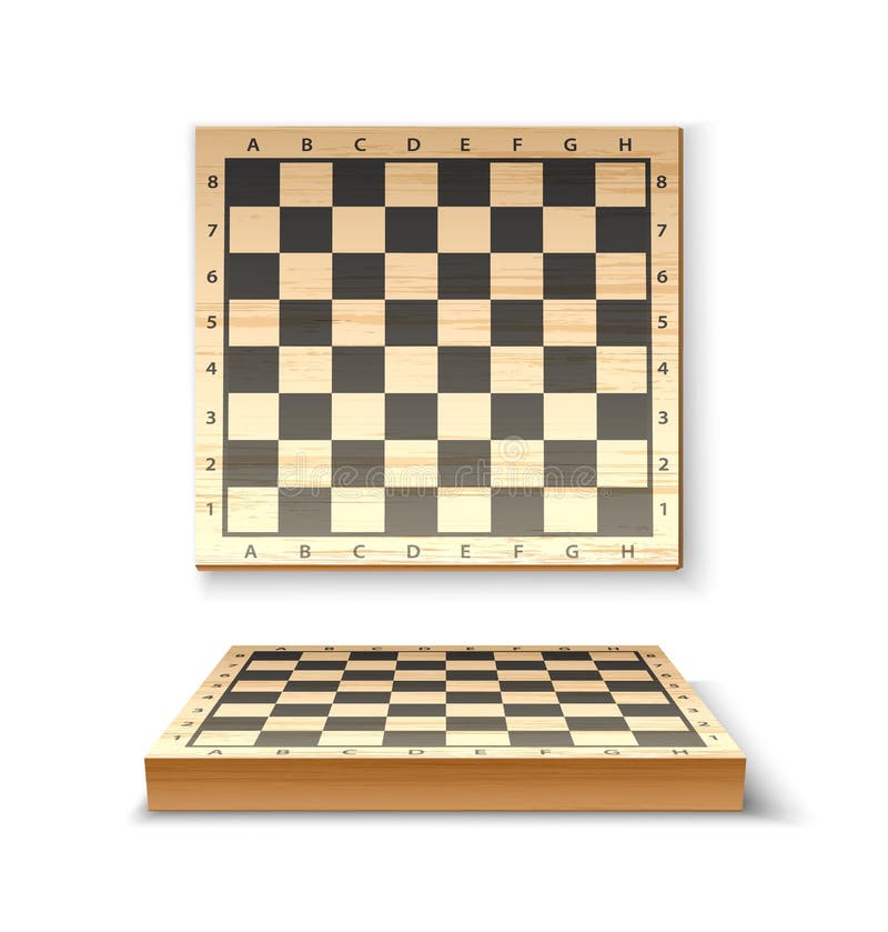 Vector Realistic Wooden Chessboard for Chess Game Stock Vector ...
