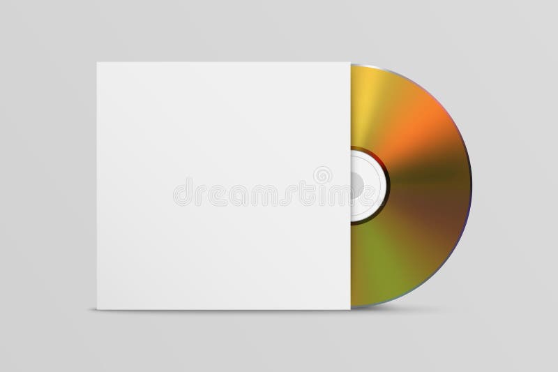 Vector Realistic Yellow CD, DVD with Paper or Plastic Square Cover ...