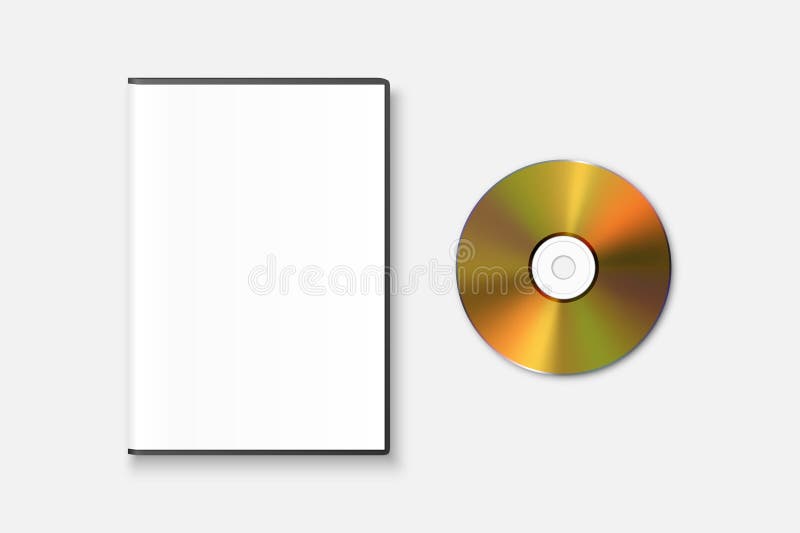 Vector Realistic Yellow CD, DVD with Plastic Rectangular Cover ...