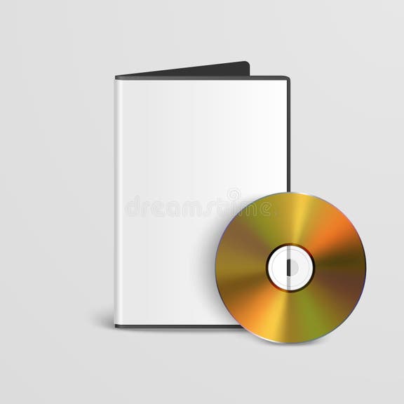 Vector Realistic Yellow CD, DVD with Rectangular Box, Cover, Envelope ...