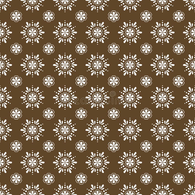 Vector Reapeat Seamless Pattern with Geometric Flowers. Stock Vector ...