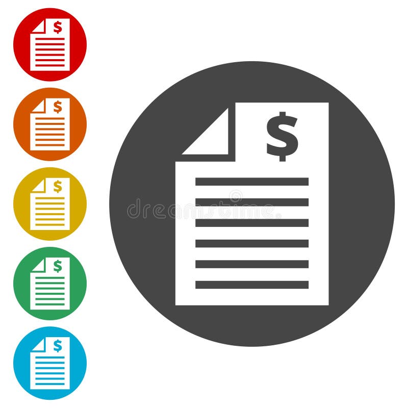 Vector Receipt Icons Set - Illustration Stock Vector - Illustration of ...