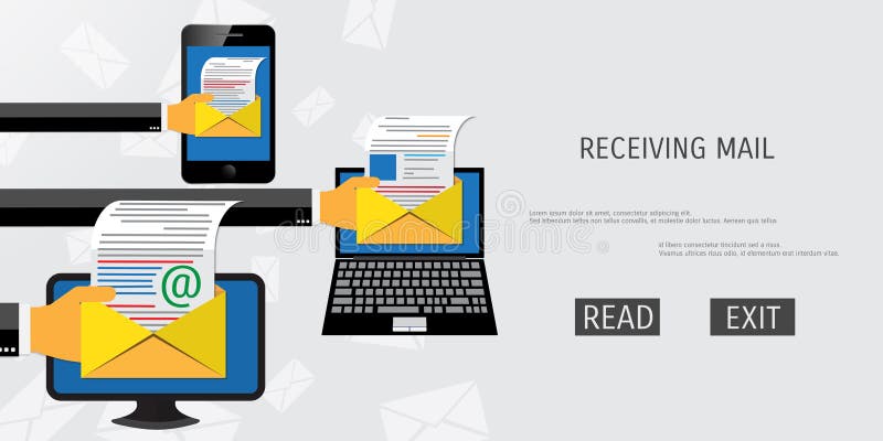Receive Mail Download Icon. Incoming Messages Correspondence Sign ...