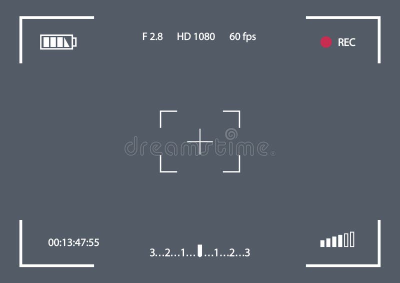 Vector Record Frame Template for Camera Stock Vector - Illustration of ...