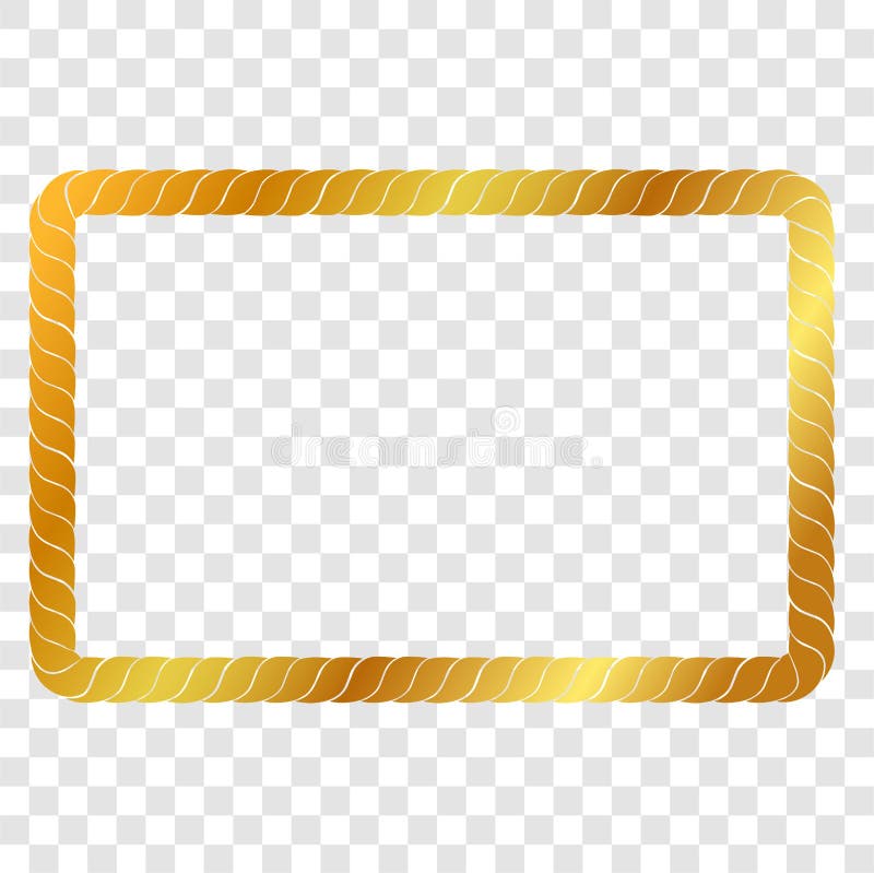 Vector Rectangle Frame from Golden Rope for Your Element Design at ...