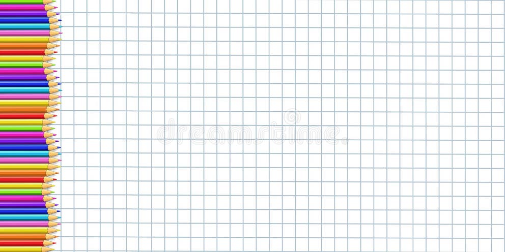 Vector Rectangle Left Side Border Made of Colorful Wooden Pencils on ...