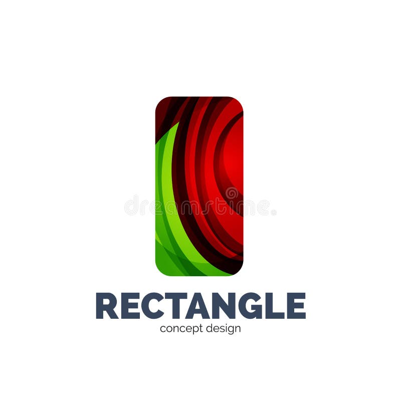 Vector rectangle logo stock vector. Illustration of company - 79160342