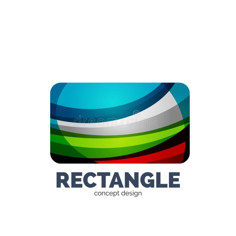 Vector rectangle logo stock vector. Illustration of flat - 79160317