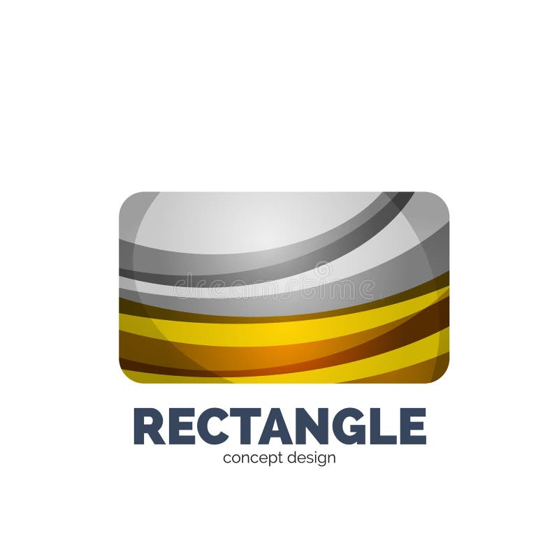 Vector rectangle logo stock vector. Illustration of company - 79160342