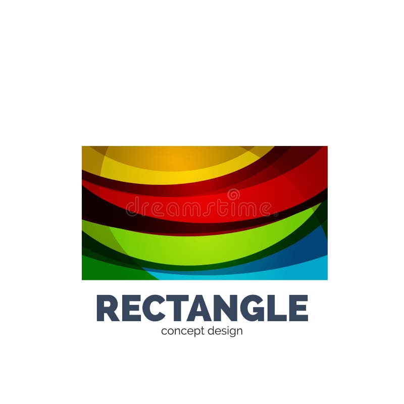 Vector rectangle logo stock vector. Illustration of concept - 81150462