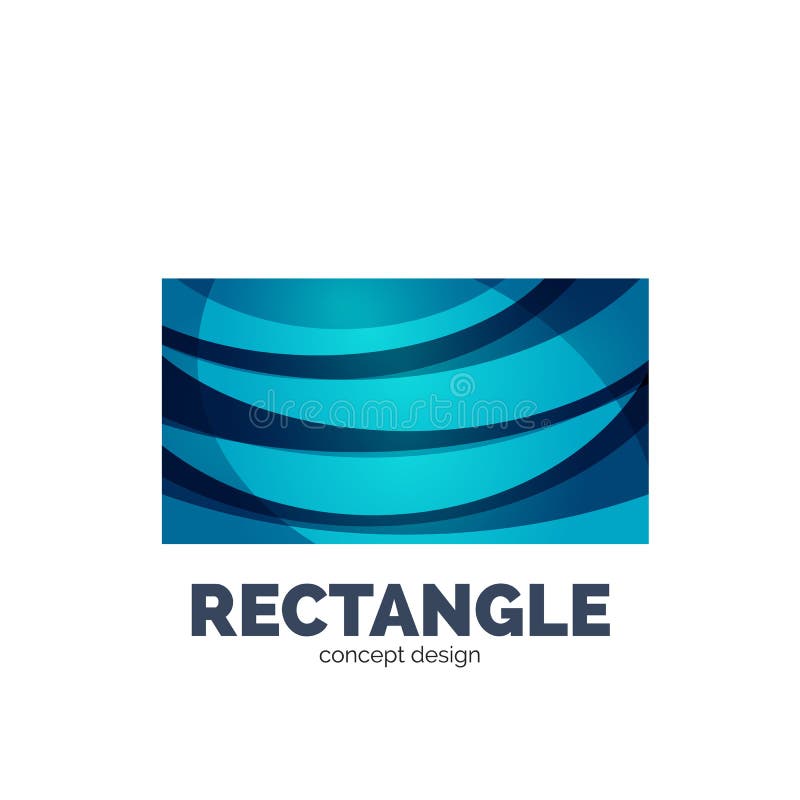 Vector rectangle logo stock vector. Illustration of company - 79160342