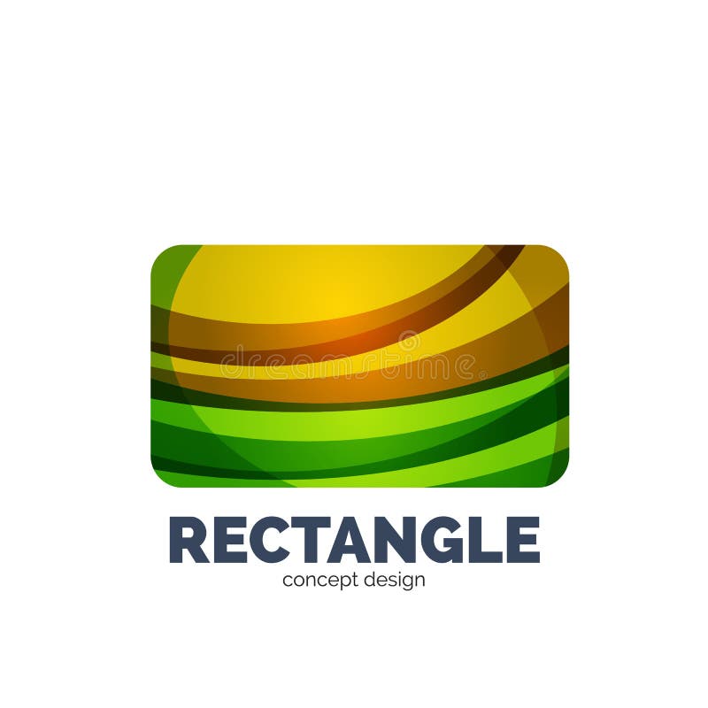 Vector rectangle logo stock vector. Illustration of company - 79160342