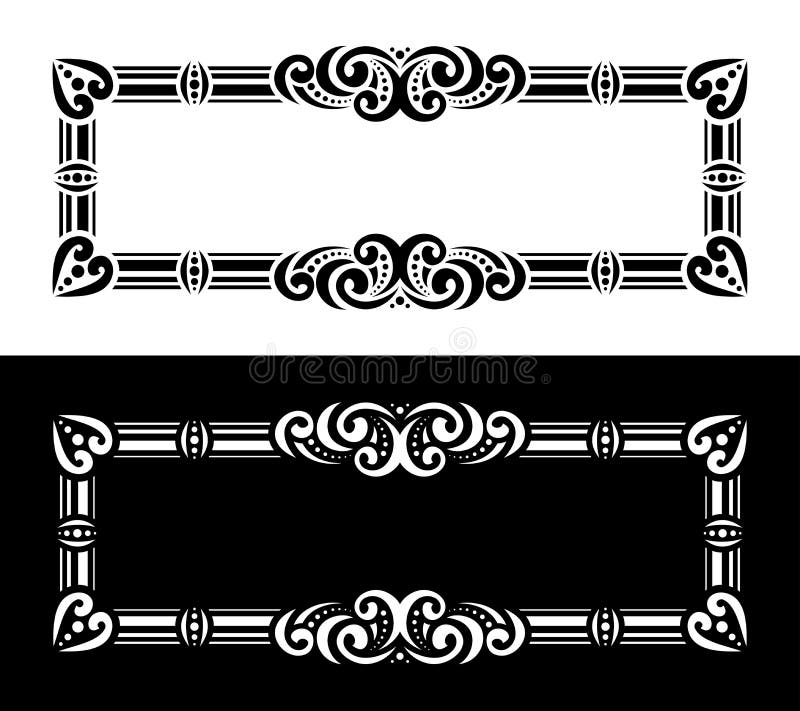 Rectangular Decorative Frame with Art Nouveau Ornament. Stock Vector ...