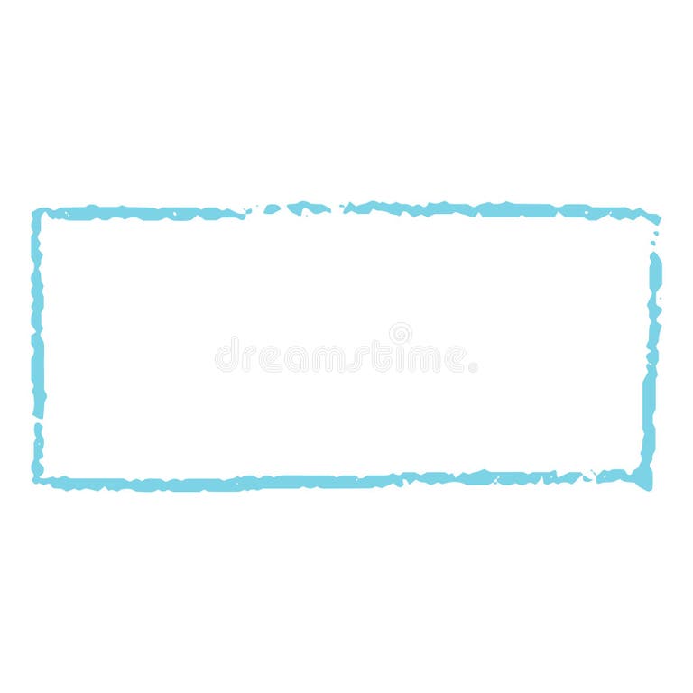 Vector Rectangular Frame Hand-drawn with Blue Pencil. Stock Vector ...