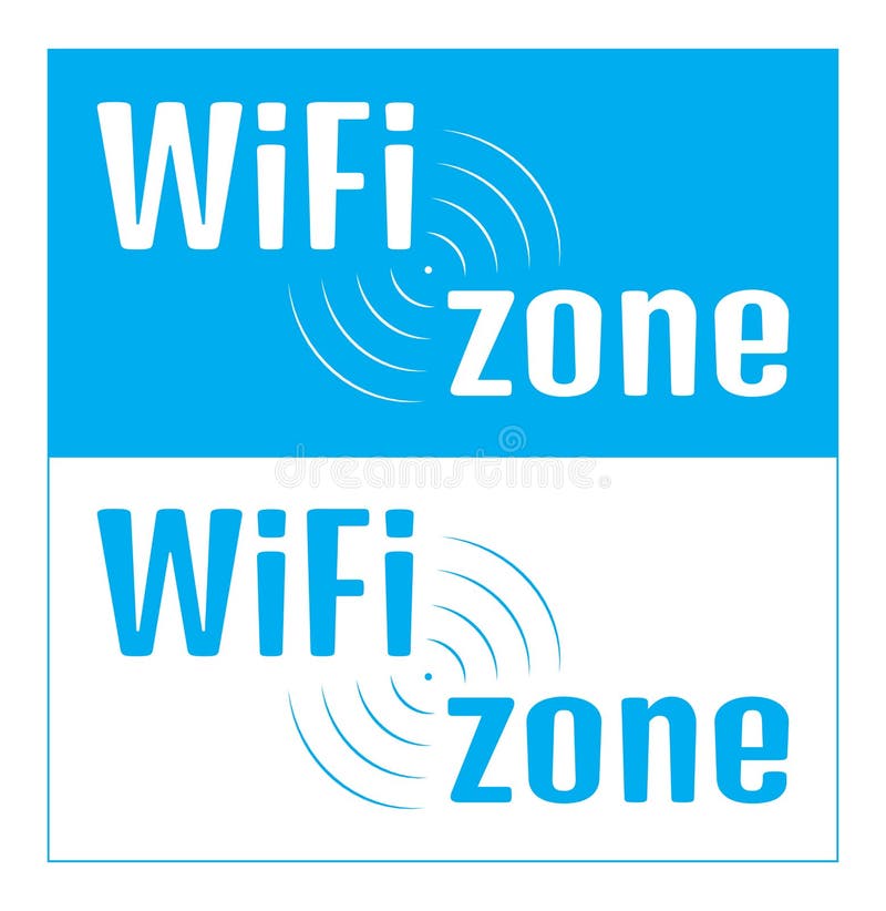 Vector Rectangular Nameplate with an Inscription Wi Fi Zone on a Stock ...