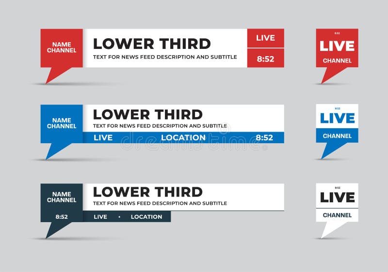Vector Rectangular News Line for the Name of the TV Channel, the Lower ...
