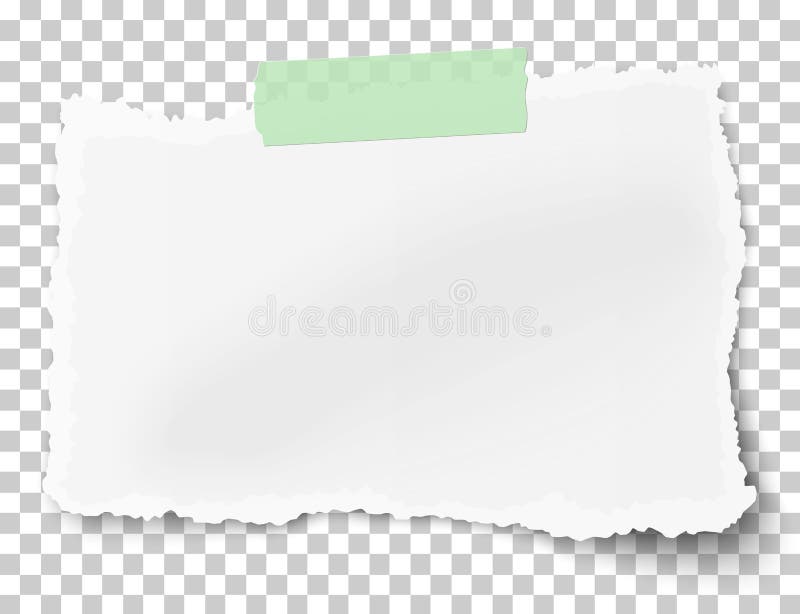 Vector Rectangular Square Ragged Paper Fragment with Soft Shadow ...