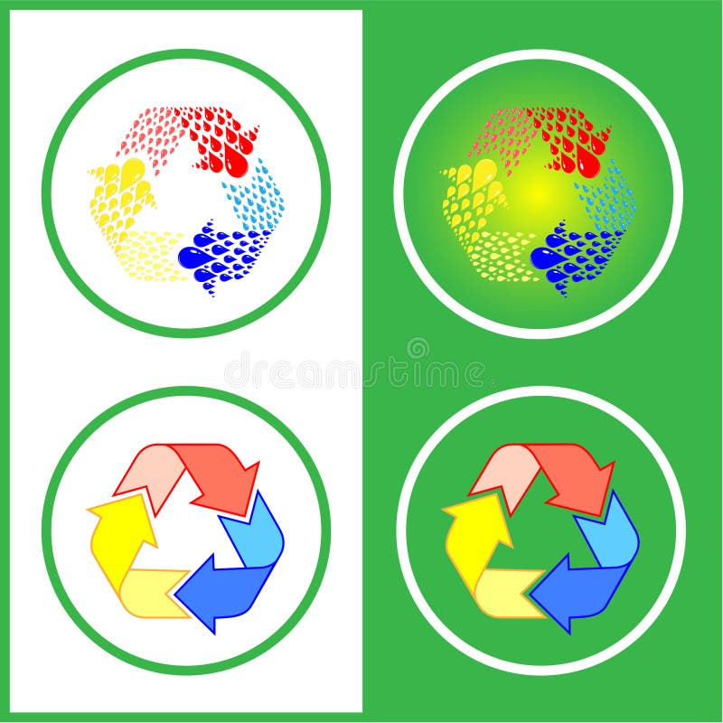 Vector recycle icons stock vector. Illustration of beginnings - 8058269