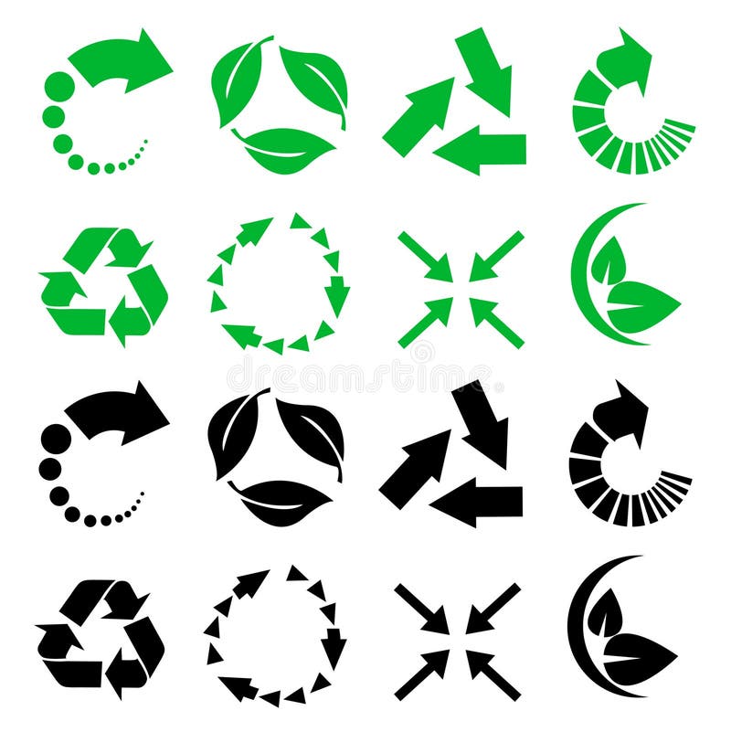 Vector recycle signs stock vector. Illustration of signs - 261026962
