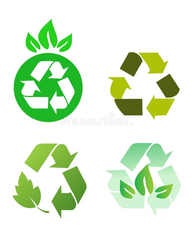Recycle signs with flowers stock vector. Illustration of retro - 4798457