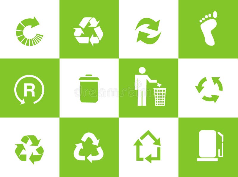 Vector recycle signs stock vector. Illustration of conservation - 69672688