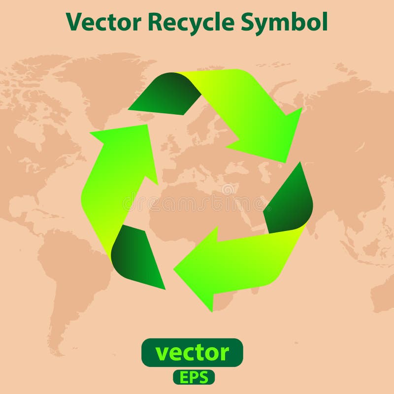 Vector Recycle Symbol stock illustration. Illustration of organic ...
