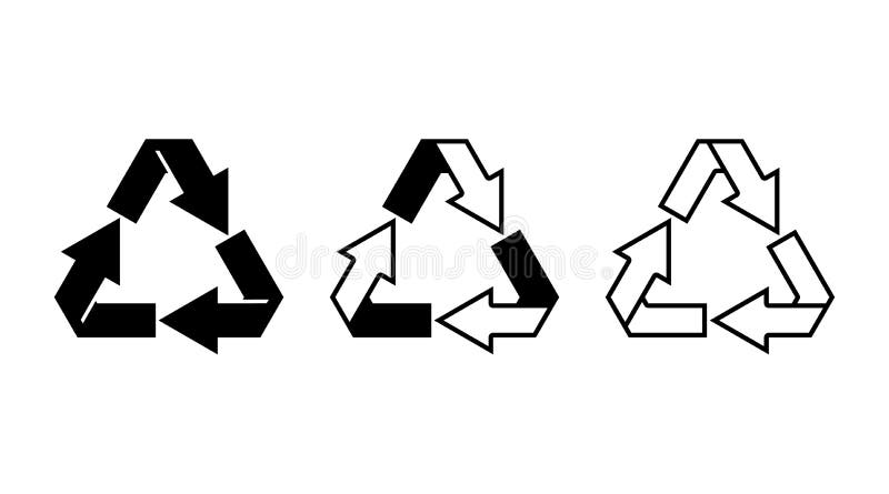 Vector Recycle Symbol Set. Isolated Icon Eco, Waste. Stock Illustration ...