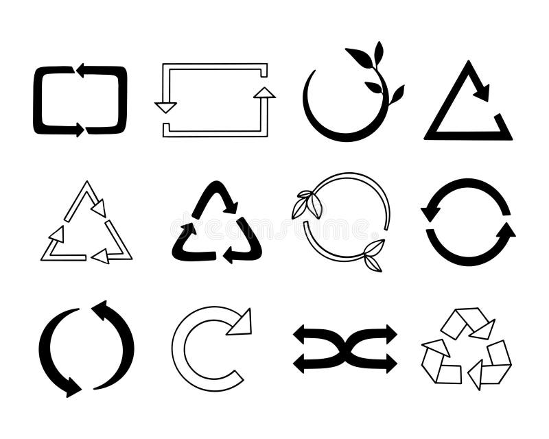 Vector Recycling Icon. Eco and Recycling Product. Reusable Logo Stock ...