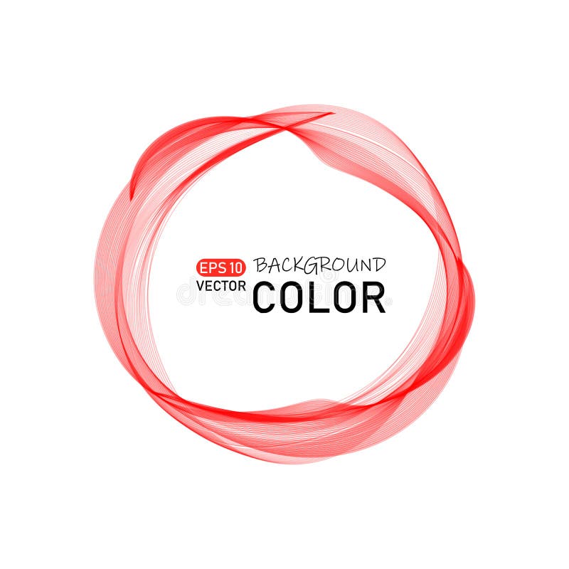 Vector Red Abstract Circle on White Background, Abstract Round Frame ...