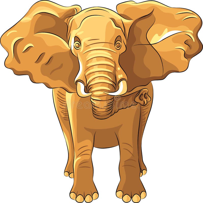 Cartoon elephant stock illustration. Illustration of eyes - 16516562