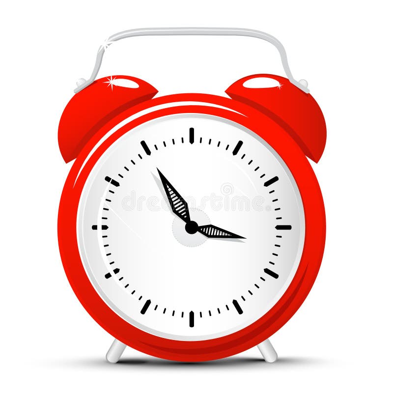 Vector Red Alarm Clock stock vector. Illustration of isolated - 78991426