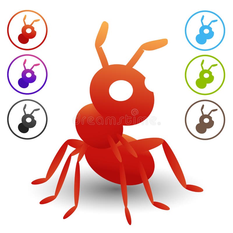 Vector Red Ants Symbols Logo. Stock Vector - Illustration of vecto ...