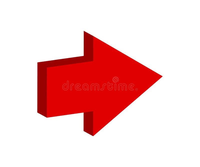 Red Arrow Icon Indicating Different Direction. a Set Icons Isolated on ...
