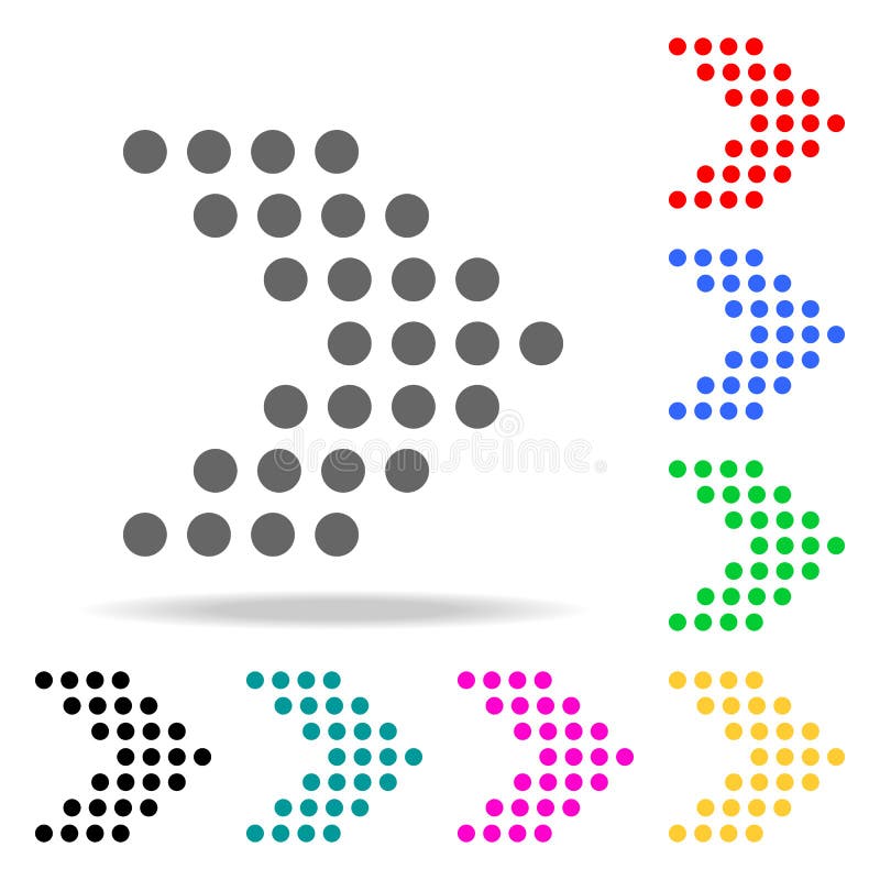 Vector Red Arrow with Light Bulbs Icon. Elements in Multi Colored Icons ...