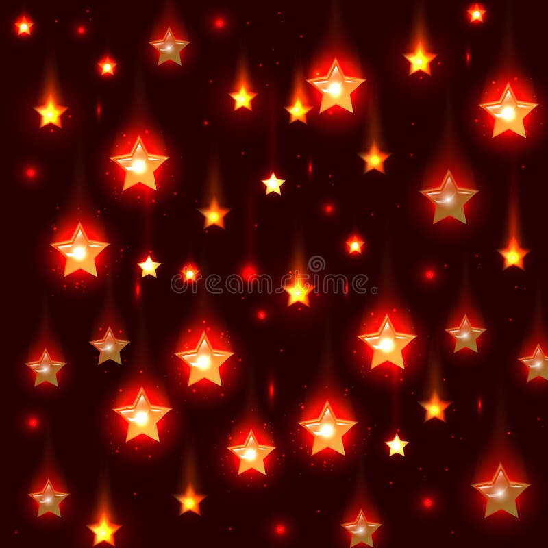 Vector Red Background with Falling Stars Stock Vector - Illustration of ...