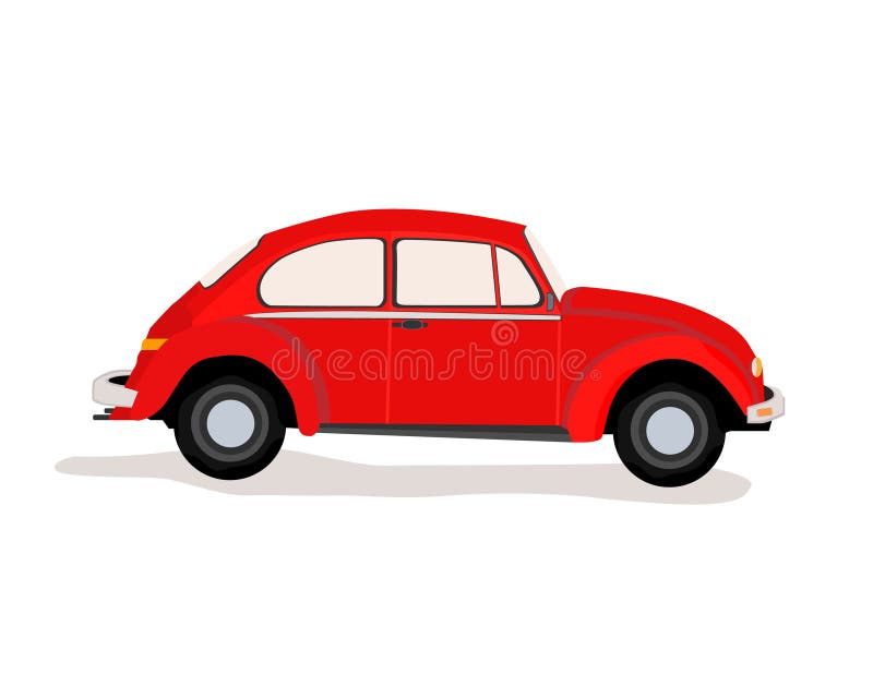 Red Car. Vector Red Car. Flat Concept Illustration Style Stock Vector ...