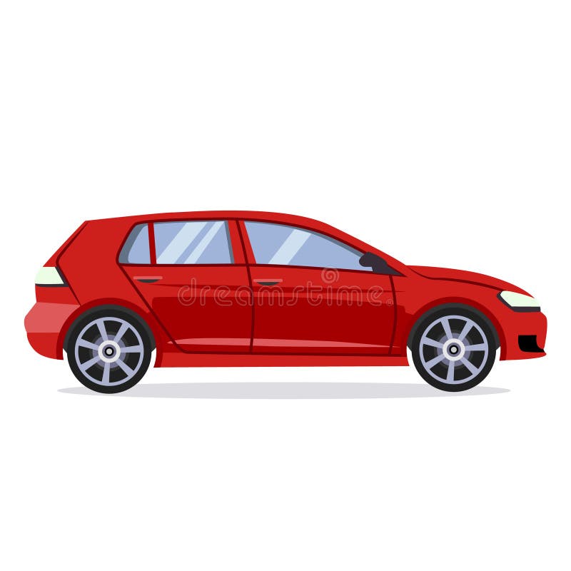 Vector red car stock vector. Illustration of concept - 130549107