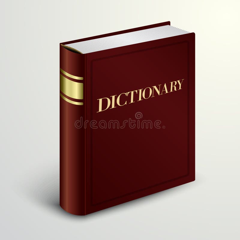 Vector red dictionary book stock vector. Illustration of learn - 46018522