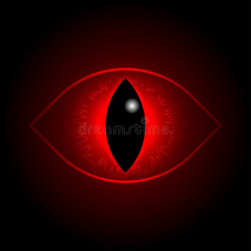 Vector red dragon eye. stock vector. Illustration of lizard - 93462879