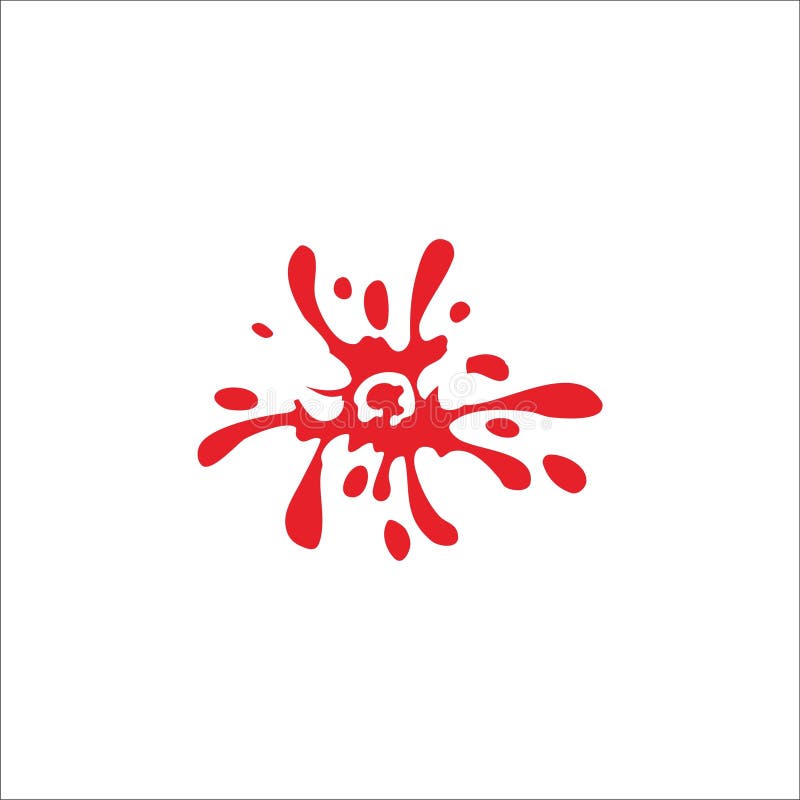 Vector Red Dripping Water Splash on White Background Stock Vector ...