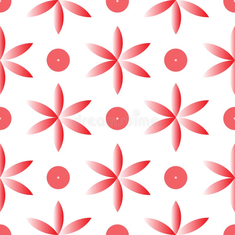 Vector Red Fllower Seamless Repeat Pattern Stock Illustration ...