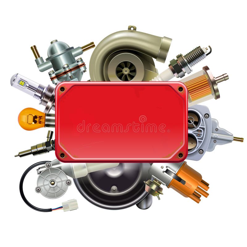 Vector Car Spares Frame Stock Illustrations – 63 Vector Car Spares ...