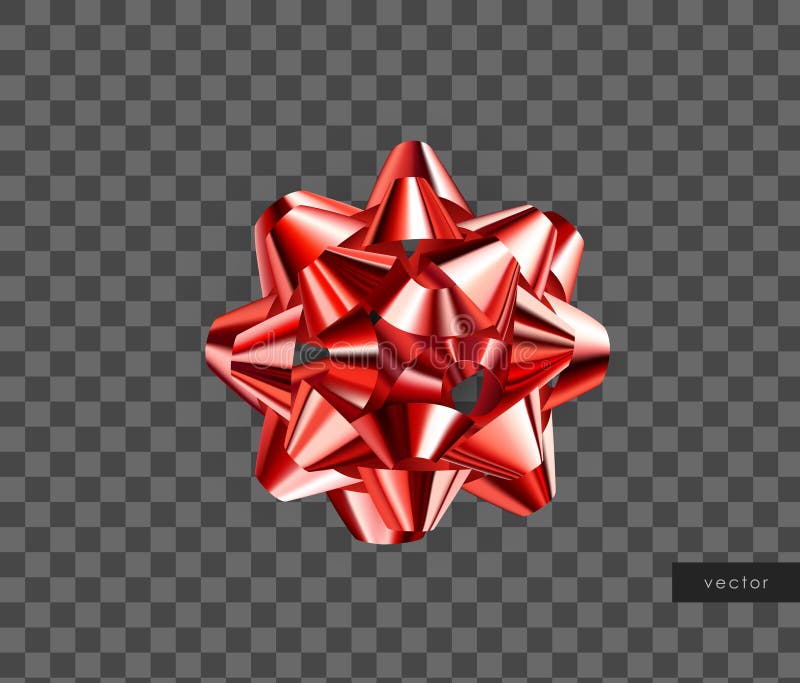Vector Red Gift Bow. Realistic Decorative Bow. Isolated Design Element ...