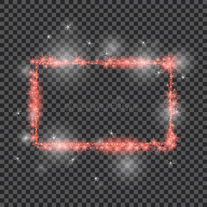 Red Gold Shiny Square Frame Glowing Effects Stock Illustrations – 4 Red ...