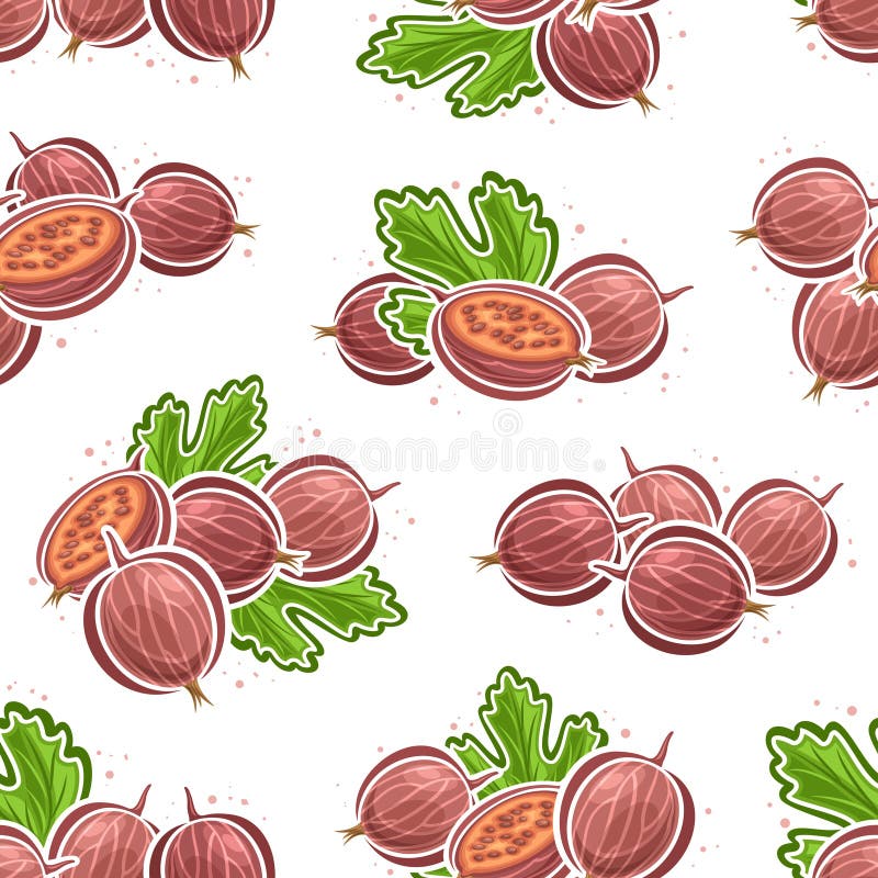 Pink Gooseberry Seamless Pattern Stock Illustrations – 69 Pink ...