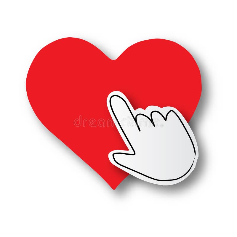 Set Heart and Cursor Click, Castle and Key in Heart Shape, Round Makeup ...