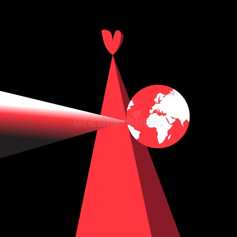 Vector Red Heart and Planet Earth Stock Illustration - Illustration of ... Vector Red Heart and Planet Earth Stock Illustration - Illustration of ...