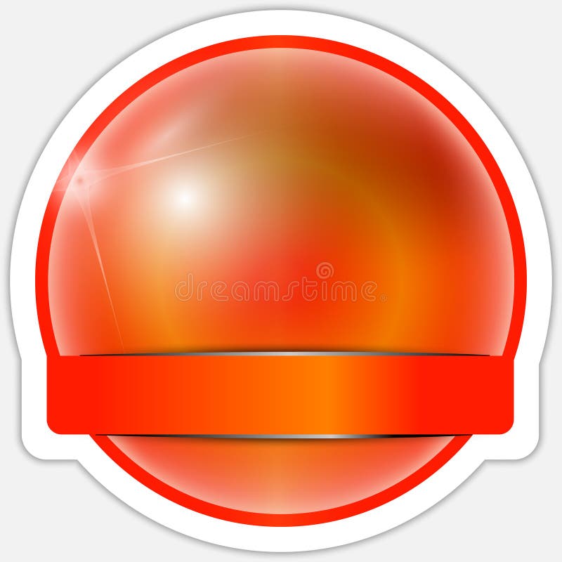 Vector red icon stock vector. Illustration of site, glow - 33985669